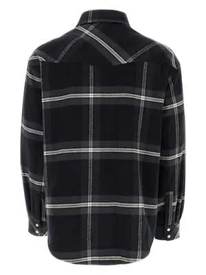Palm Angels Checked Cotton-flannel Shirt Jacket - Grey