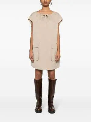 MAISON MARGIELA Cotton Poplin Mini Dress - Neutrals