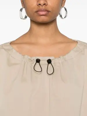 MAISON MARGIELA Cotton Poplin Mini Dress - Neutrals