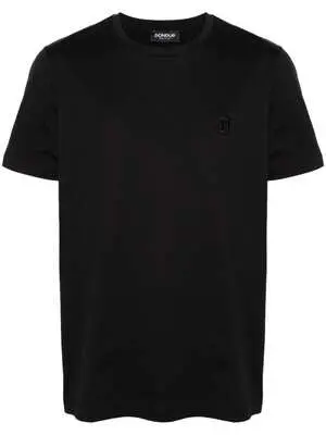 DONDUP Logo-embroidered Cotton T-shirt - Black