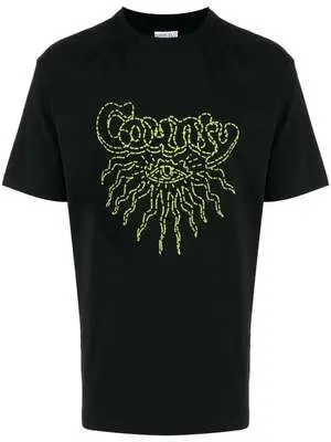 COUNTY OF MILAN Stitch Eye Cotton T-shirt - Black