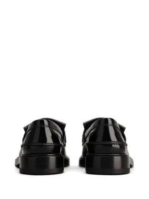 TOD'S Logo-plaque Leather Loafers