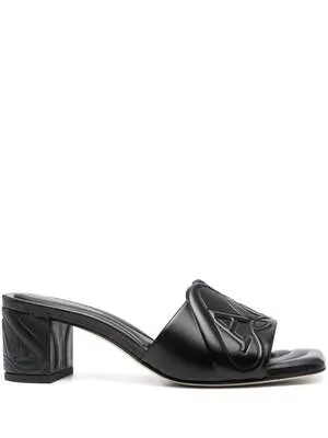Alexander McQueen Seal Heeled Sandals - Black
