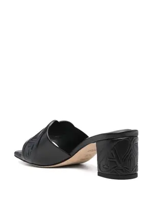 Alexander McQueen Seal Heeled Sandals - Black