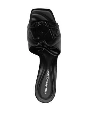 Alexander McQueen Seal Heeled Sandals - Black