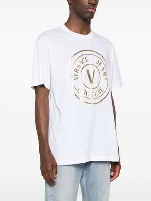 Versace Logo-print Cotton T-shirt - White