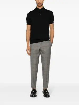 Fedeli Sportman Cotton Polo Shirt - Black