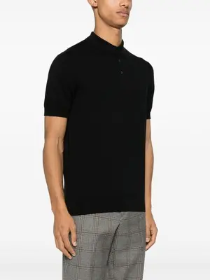 Fedeli Sportman Cotton Polo Shirt - Black