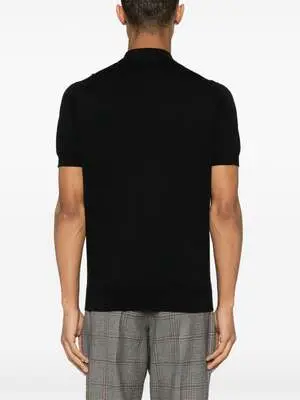 Fedeli Sportman Cotton Polo Shirt - Black