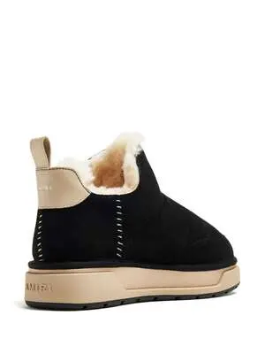 Amiri Malibu Suede Shearling Trim Boots - Black