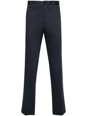 Etro Straight-leg Cotton Trousers - Blue
