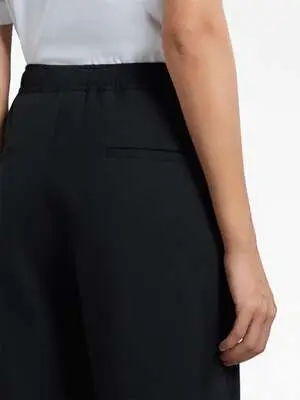 Marni Logo-embroidered Tapered Trousers - Black