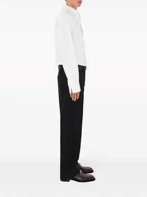 Burberry Logo-embroidered Poplin Shirt - White
