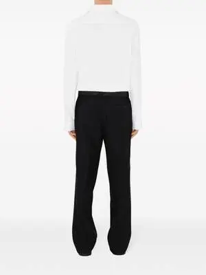 Burberry Logo-embroidered Poplin Shirt - White