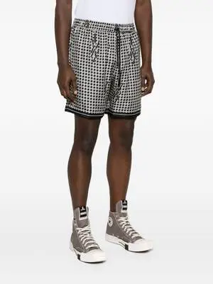 Amiri Printed Silk Staggard Shorts