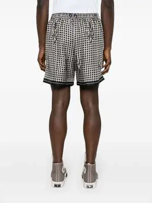 Amiri Printed Silk Staggard Shorts