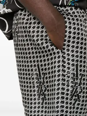 Amiri Printed Silk Staggard Shorts