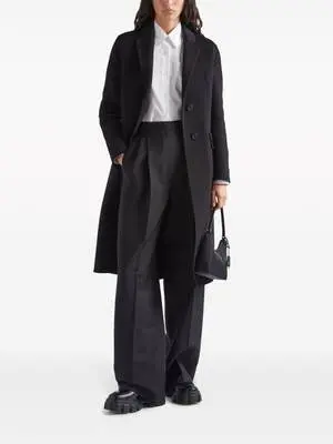 Prada Tailored Wide Leg Trousers - Black