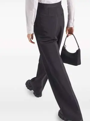 Prada Tailored Wide Leg Trousers - Black