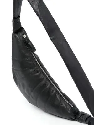 LEMAIRE Medium Croissant Leather Bag - Black