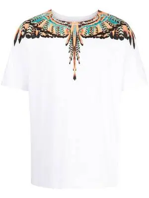 COUNTY OF MILAN Grizzly Wings-print Cotton T-shirt - White