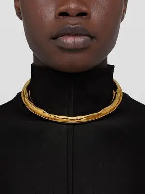 JIL SANDER Hammered-finish Cuff Necklace