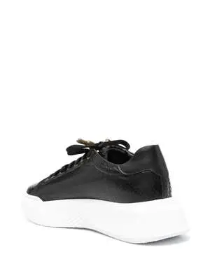 GIULIANO GALIANO Python Leather Sneakers - Black