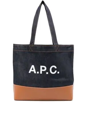 A.p.c. Axel Denim Tote Bag - Blue