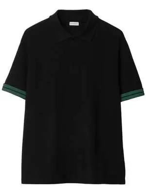 Burberry Striped-cuffs Polo Shirt