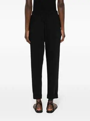 P.a.r.o.s.h Mid-rise Tapered-leg Trousers - Black