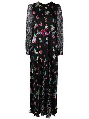 Diane Von Furstenberg Elliot Printed Maxi Dress - Black