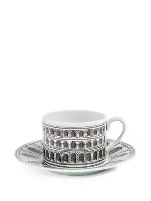 FORNASETTI Architettura Tea Cup And Saucer