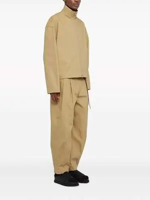 JIL SANDER Zip-up Cotton Bomber Jacket - Neutrals