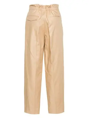 Victoria Beckham Fluid High-waist Wide-leg Trousers - Neutrals