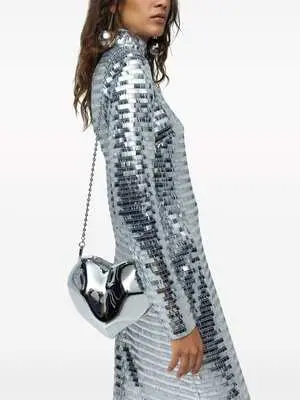 SIMONMILLER Molded Heart Metallic Shoulder Bag