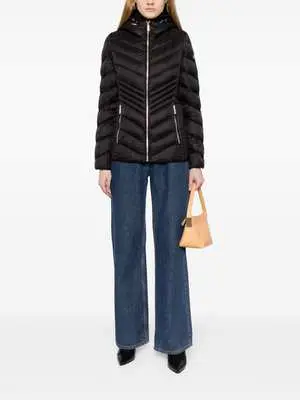 Michael Kors Chevron-quilted Hooded Jacket