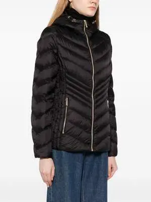 Michael Kors Chevron-quilted Hooded Jacket