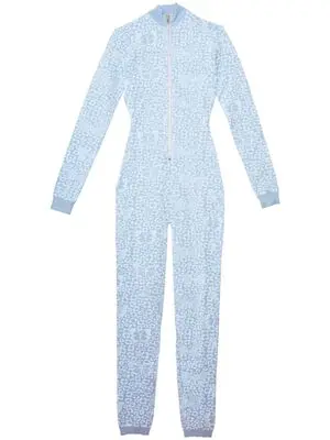 FLEUR DU MAL Knitted Catsuit - Blue
