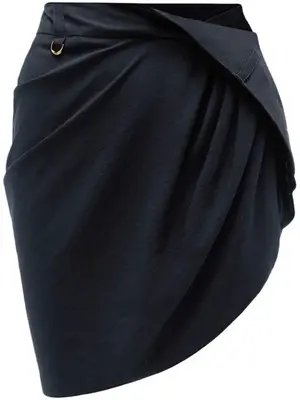 Jacquemus La Mini Jupe Saudade Draped Skirt - Blue