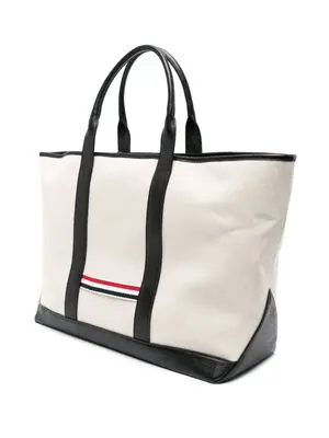 Thom Browne Rwb Stripe Tote Bag