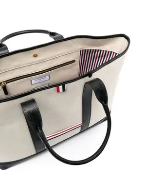 Thom Browne Rwb Stripe Tote Bag