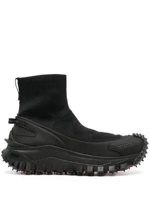 Moncler Trailgrip Knit High-top Sneakers - Black