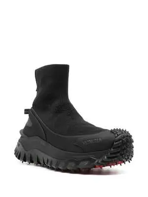 Moncler Trailgrip Knit High-top Sneakers - Black