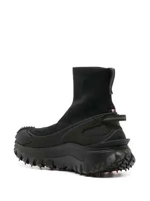 Moncler Trailgrip Knit High-top Sneakers - Black
