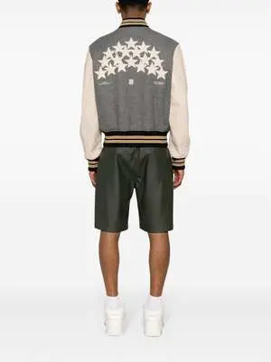 Amiri Oversized Stars Varsity Jacket - Grey