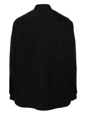 JIL SANDER Gabardine Virgin Wool Shirt - Black