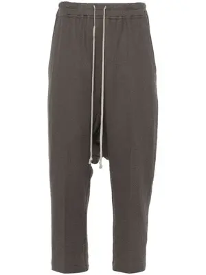 Rick Owens Drop-crotch Cropped Trousers - Brown