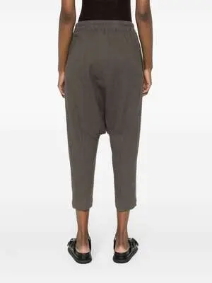 Rick Owens Drop-crotch Cropped Trousers - Brown