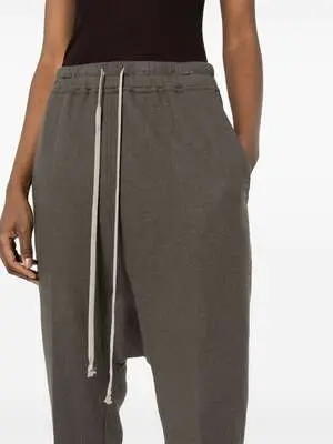 Rick Owens Drop-crotch Cropped Trousers - Brown