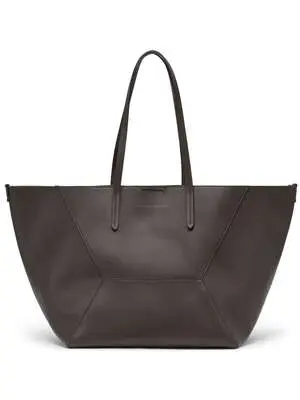 Brunello Cucinelli Leather Tote Bag - Brown